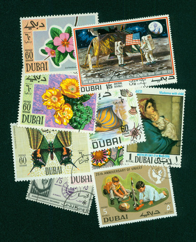 M9350 - Dubai 100 Different Stamps - Mystic Stamp Company