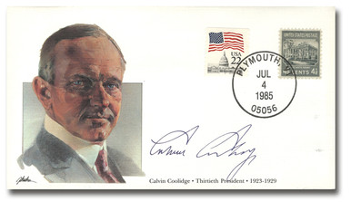81459 - 1985 PRS C Coolidge Deluxe Commemorative Cvr - Mystic Stamp Company