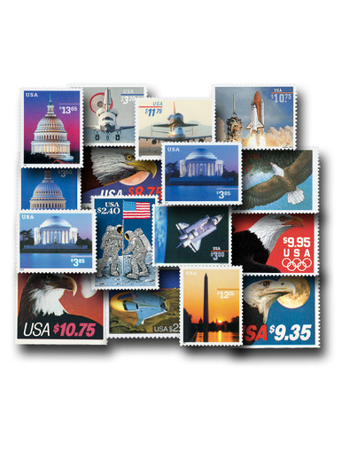 1909//3647A - 1983-2003 Priority & Express Mail, Set of 17 Used Stamps ...