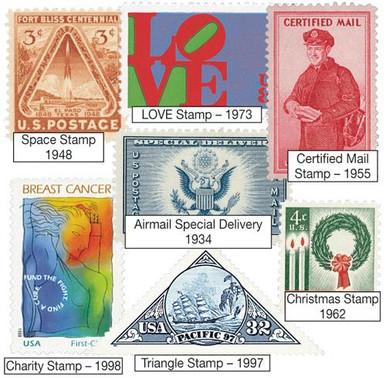 976//FA1 - 1934-1998 US Stamp "Firsts", Collection of 7 Mint Stamps ...