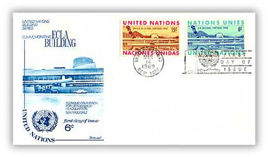 8A195P - 1969 6c/15c E C L A Building - Mystic Stamp Company