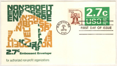 U579 - 1978 2.7c Non Profit Org., Green, Stamped Envelope - Mystic ...