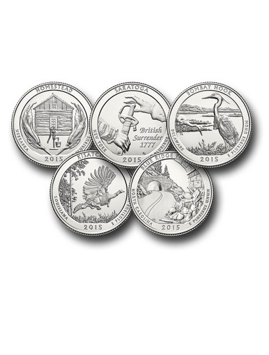 MCN085 - 2015 America the Beautiful Quarters, Complete, Philadelphia ...