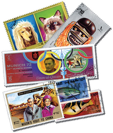 M8613 - Umm al Qiwain, 200 Different Stamps - Mystic Stamp Company
