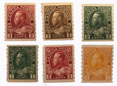 125-30 - 1912-24 Canada - Mystic Stamp Company