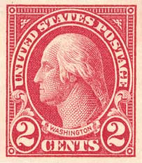 577 - 1925 2c Washington, Carmine, Imperf. - Mystic Stamp Company