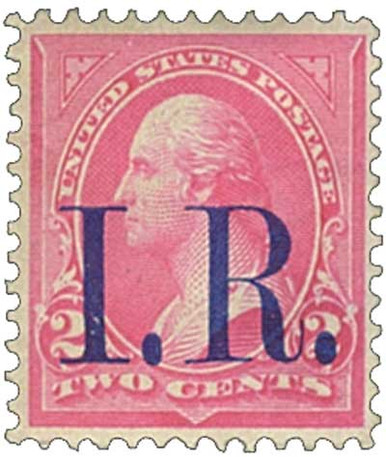R155 - 1898 2c U.S. Internal Revenue Stamp, Pink, Type III, Blue ...