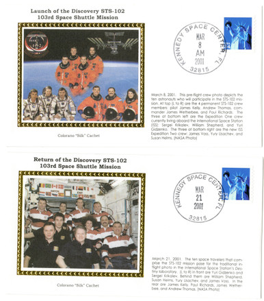 STS102A - STS-102 Launch and Return Covers - Mystic Stamp Company