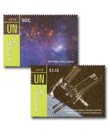 UN1197-98 - 2018 50c & $1.15 UN New York - UniSpace - Mystic Stamp Company