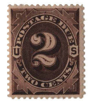 J2TC2 - 1879 2c Postage Due, Orange, Small Die Plate Proof on India ...