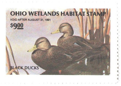 SDOH9 - 1990 Ohio State Duck Stamp - Mystic Stamp Company