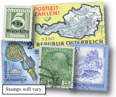 MP1185 - Austria, 500 Different Stamps - Mystic Stamp Company