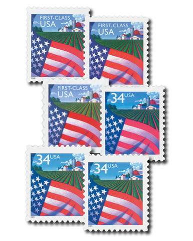 3448//95 - 2000-01 Flag Over Farm, collection of 6 stamps - Mystic ...
