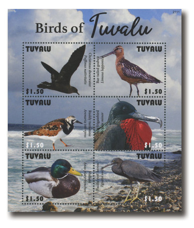 MFN430 - 2021 $1.50 Birds of Tuvalu, Mint Sheet of 6, Tuvalu - Mystic ...