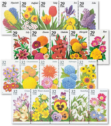 2760/3029 - 1993-96 Garden Flowers, Complete Set of 20 Stamps - Mystic ...