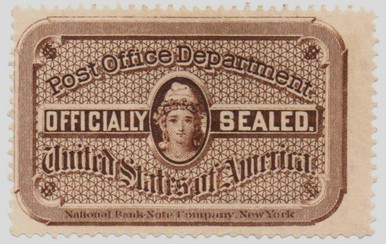 OX2 - 1879 Post Office Seal - Thin Paper, Perf 12, Red Brown - Mystic ...