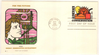 U584 - 1977 13c Energy Conservation, Black, Red & Yellow, Stamped ...