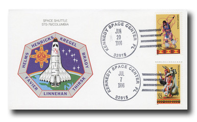 STS78 - STS-78 Launch and Return Cover - Mystic Stamp Company