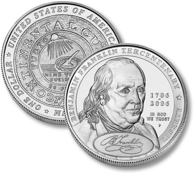 M12033 - 2006 Benjamin Franklin, Founding Father, Silver Dollar, Proof ...