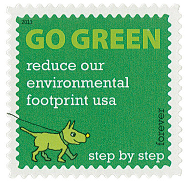 4524f - 2011 First-Class Forever Stamp - Go Green: Reduce Our ...