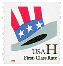 3264 - 1998 33c H-rate Uncle Sam's Hat, coil - Mystic Stamp Company