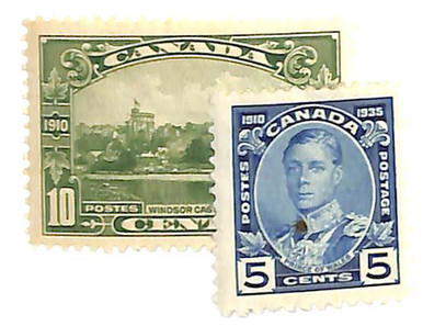 214-15 - 1935 Canada - Mystic Stamp Company