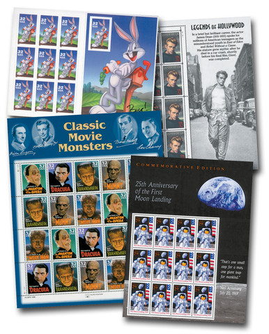 2841//3329 - 1994-99 U.S. Miniature Sheets, Collection of 19 Sheets ...