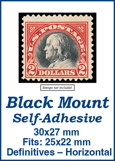 MM5604 - 30x27mm 50 Horizontal Black Self-Adhesive Mounts - Mystic ...