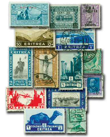 MP1562 - Italian Eritrea, 50 Different Stamps - Mystic Stamp Company