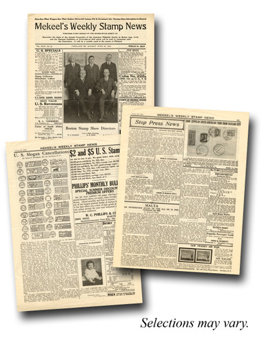 KS1057 - 1923-40 McKeel's Weekly Stamp News Magazine, 3 Different ...