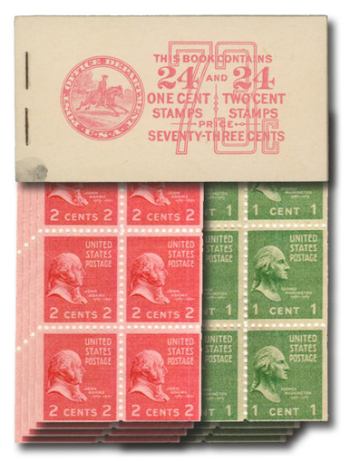BK89 - 1939-42 1c Washington (#804b) & 2c Adams (#806b) Combination ...