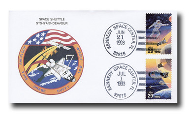 STS57 - STS-57 Launch & Return Cover - Mystic Stamp Company