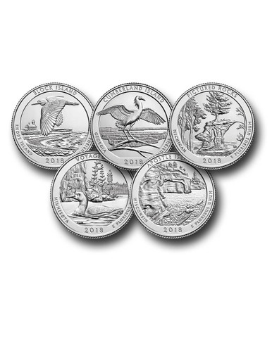 MCN088 - 2018 America the Beautiful Quarters, Complete, Philadelphia ...