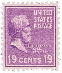 824 - 1938 19c Rutherford B. Hayes, Bright Mauve - Mystic Stamp Company