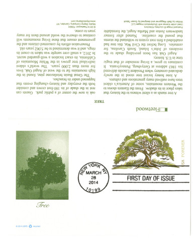 UY52 - 2014 34c Postal Card, Tree - Mystic Stamp Company