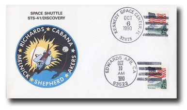 STS41 - STS-41 Launch & Return Cover - Mystic Stamp Company