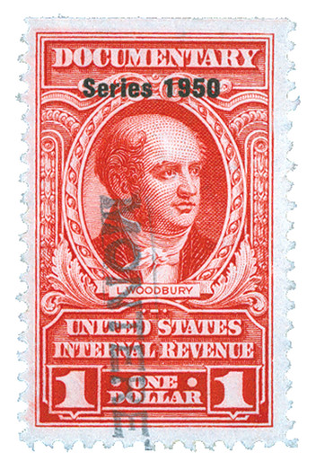 R548 - 1950 $1 U.S. Internal Revenue Stamp, Carmine - Mystic Stamp Company