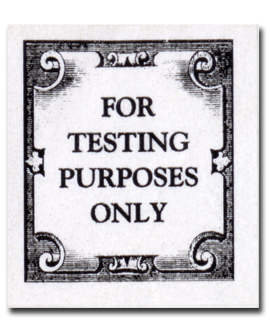 TDB90 - 1997 Black, Test Stamps, Die Cut, For Testing Purposes Only ...