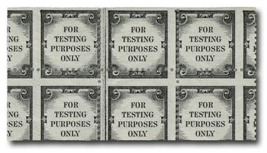 TDB14a - 1960s-72 Black, Test Stamps, FTPO Pane without Perforated ...