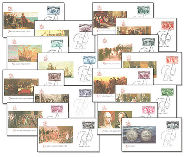 2624a-29a - 1992 Voyages of Columbus, Set of 16 First Day Covers ...