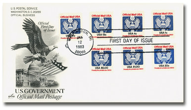 O127-33 - Official Mail FDC - Mystic Stamp Company