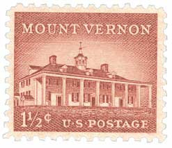 1032 - 1956 1 1/2c Liberty Series: Mount Vernon - Mystic Stamp Company
