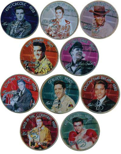 M10345 - Elvis Movie Coin Collection, 10 Coins, Coins May Vary - Mystic ...