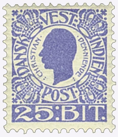 DWI34 - 1905 25b King Christian, Ultramarine, Danish West Indies ...