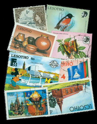 M4857 - Lesotho; 60 Mint & Used stamps - Mystic Stamp Company