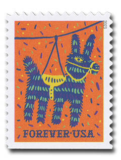 5815 - 2023 First-Class Forever Stamp - Pinatas: Orange Pinata - Mystic ...