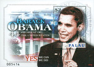 M10355 - 2009 Palau President Obama s/s - Mystic Stamp Company