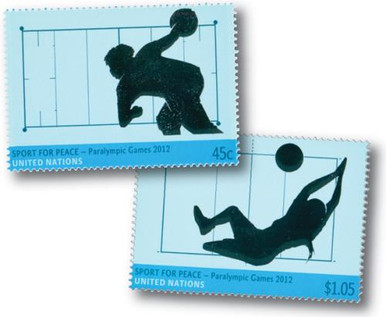UN1049-50 - 2012 45c & $1.05 Sport for Peace - Mystic Stamp Company