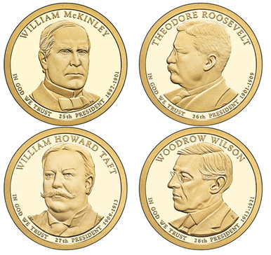 M11309 - 2013 US Presidents Coins, D Mint set of 4 - Mystic Stamp Company