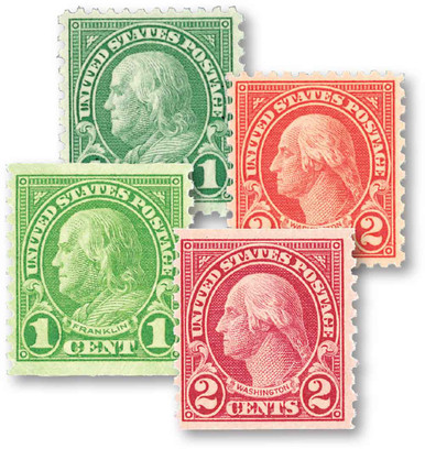 M7603 - 1923 #578 Frank/579 Wash. Free 597/599 M - Mystic Stamp Company